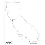 Blank California Map - Outline for Print & Study