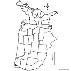 Blank Georgia County Map - Printable State Outline