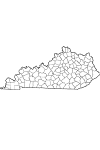 Blank Kentucky Map - Simple State Outline Format