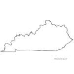 Blank Kentucky Map - Simple State Outline Format