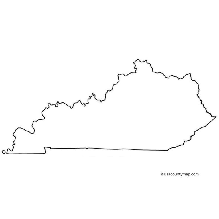 Blank Kentucky Map - Simple State Outline Format