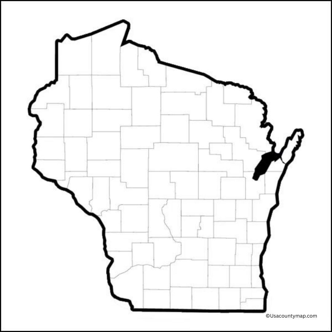 Blank Wisconsin County Map – Free Outline for Learning