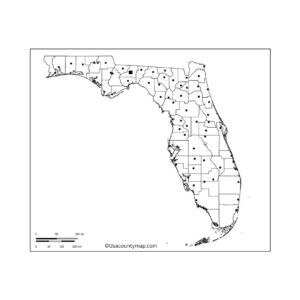 Blank Florida Map - Simple Outline for Printing