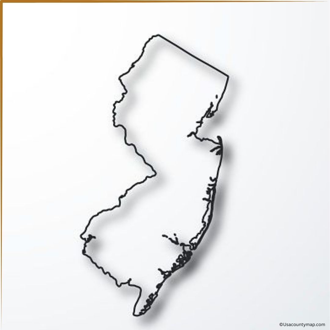 Blank New Jersey Map - Easy Print Geography Tool