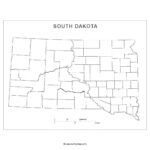 Blank South Dakota Map – Printable Outline Sheet