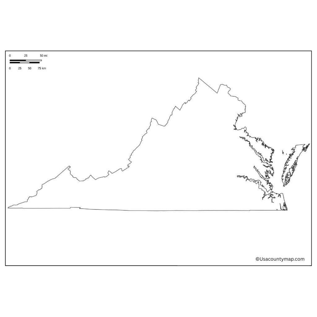 Blank Virginia Map – Printable Outline and Guide