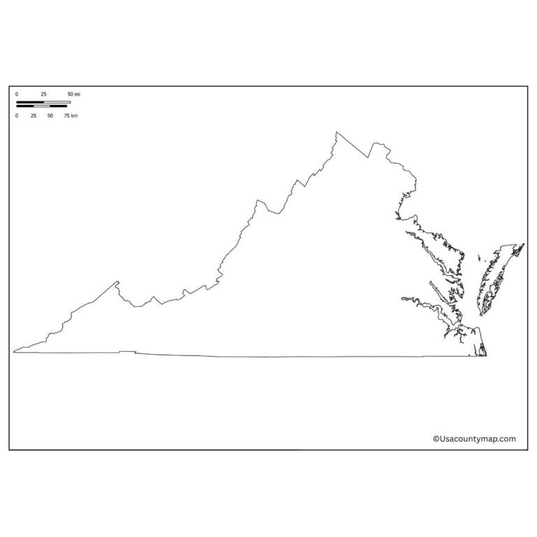 Blank Virginia Map – Printable Outline and Guide