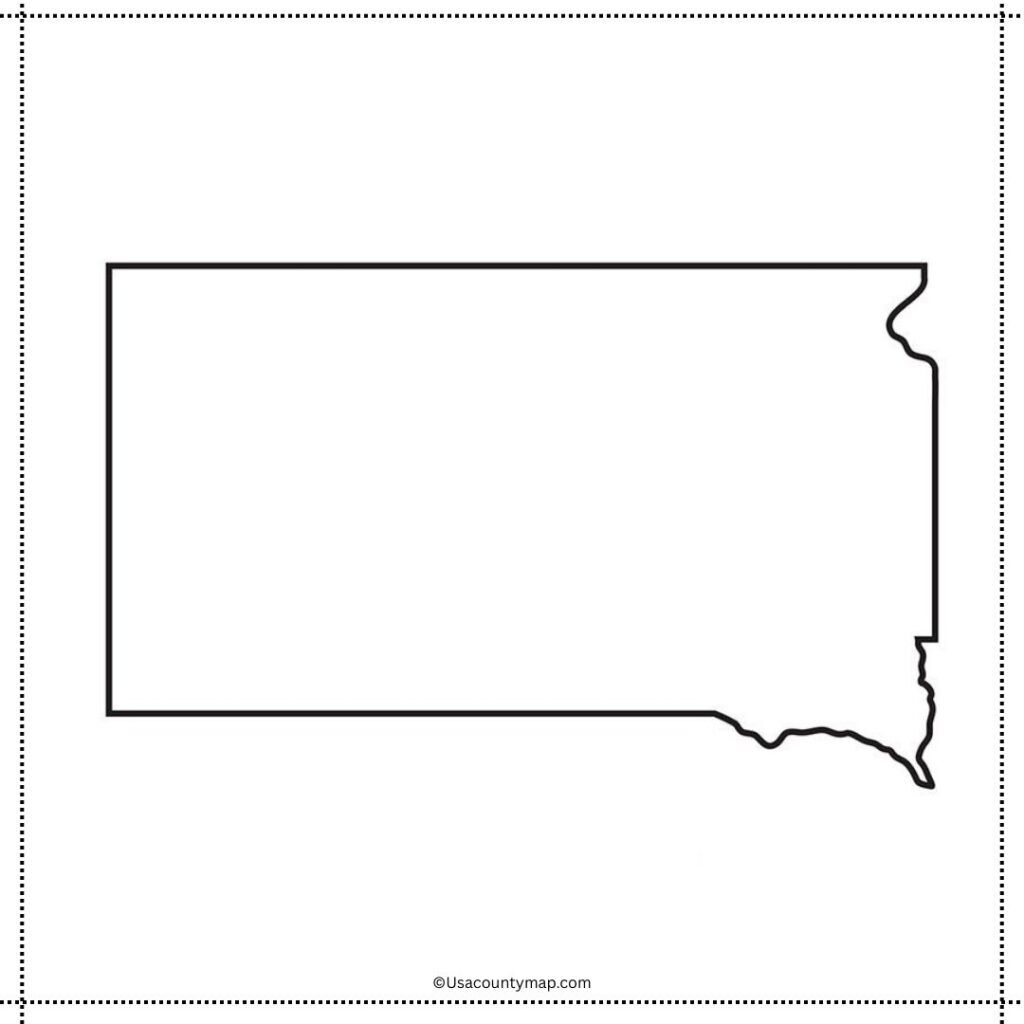 Blank South Dakota Map – Printable Outline Sheet