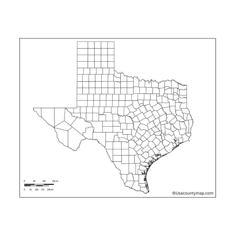 Blank Texas Map – Outline Map for Learning Use