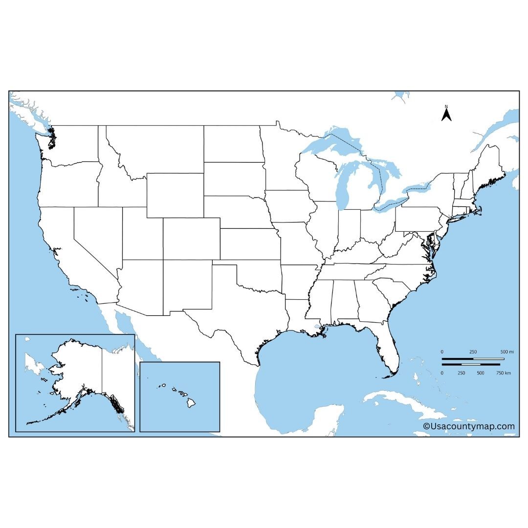 USA Map with States - State Locations Guide