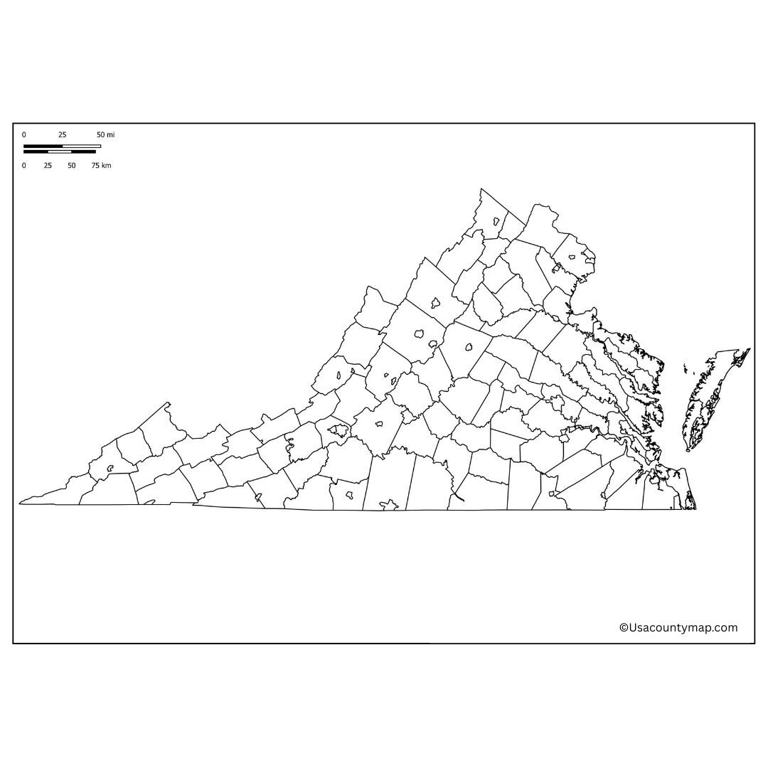 Blank Virginia Map – Printable Outline and Guide
