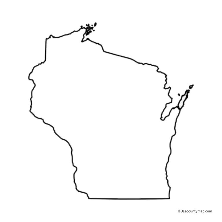Blank Wisconsin County Map – Free Outline for Learning
