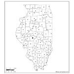 Blank Illinois Map - Basic Unlabeled State Format