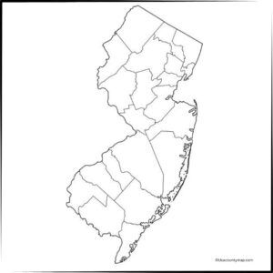 Blank New Jersey Map - Easy Print Geography Tool