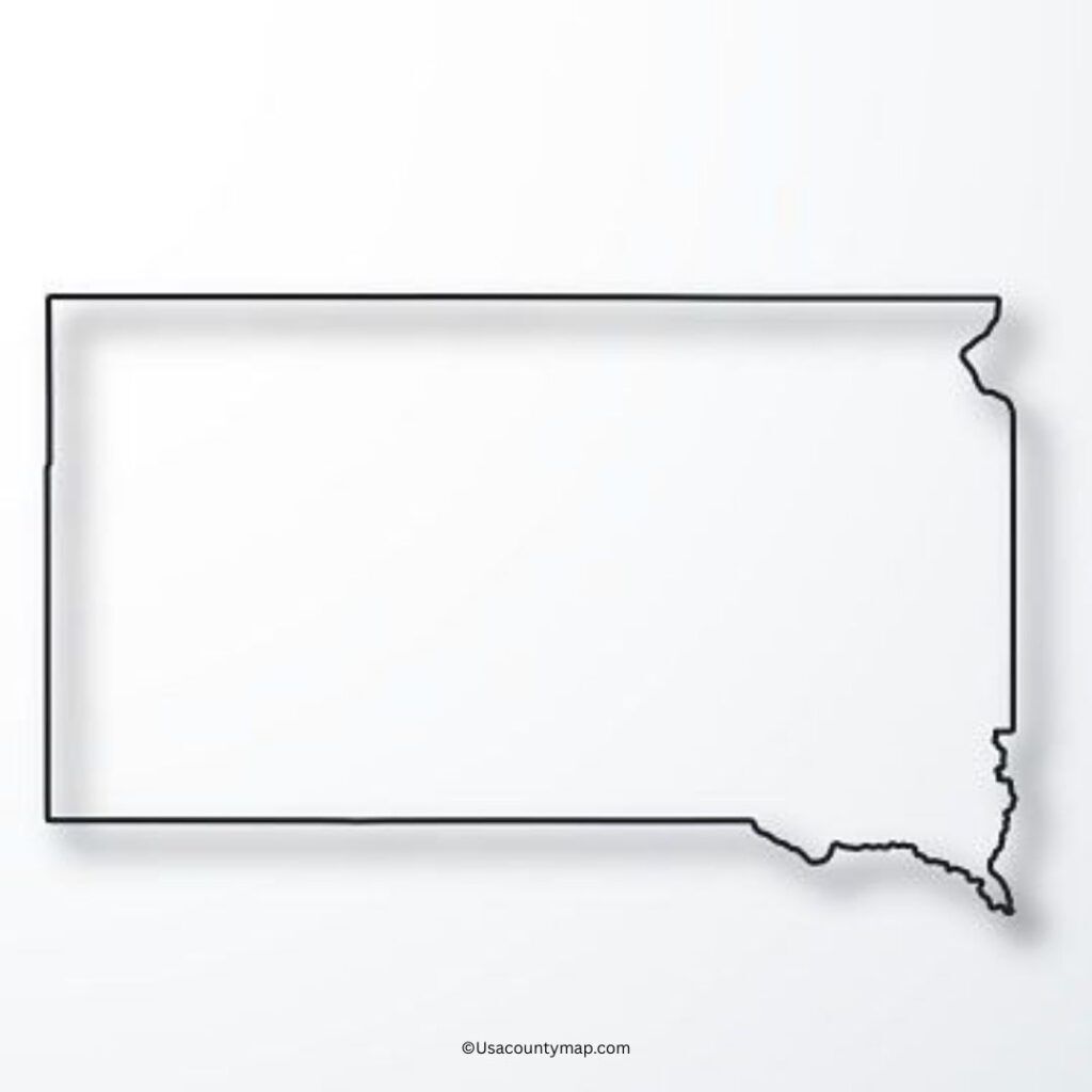 Blank South Dakota Map – Printable Outline Sheet