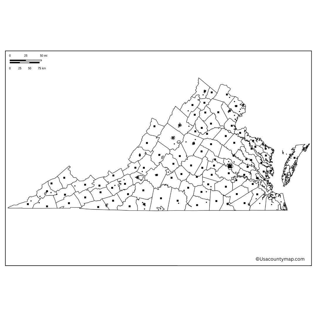 Blank Virginia Map – Printable Outline and Guide